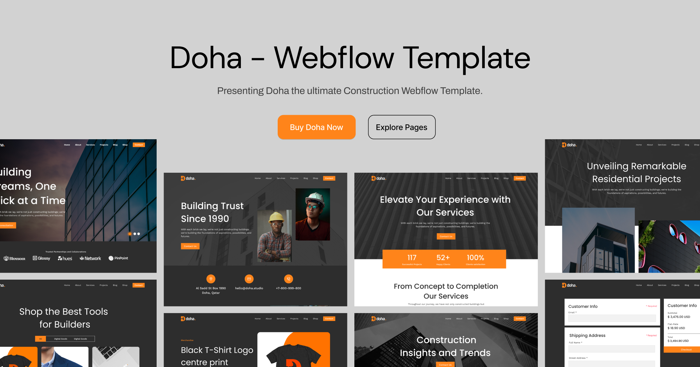 Doha - Webflow Ecommerce website template